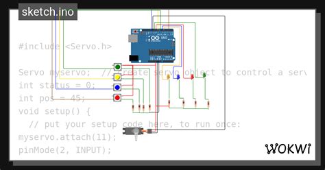 Servo Rotation Wokwi Esp32 Stm32 Arduino Simulator