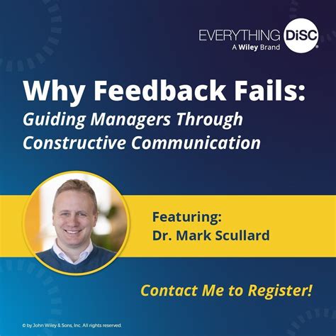 Why Feedback Fails Wiley Webinar With Dr Mark Scullard Tammy Krings The Conversations That