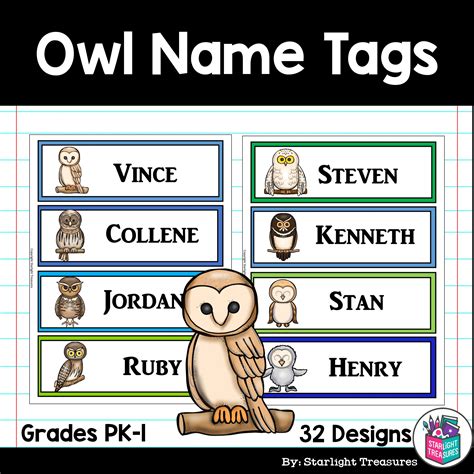 Owl Name Tags Artofit