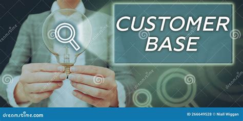 Hand Writing Sign Customer Base Business Idea Encourage Customers To
