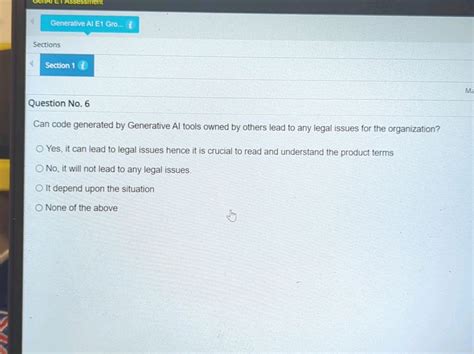Generative Al E Gro I Sections Section StudyX