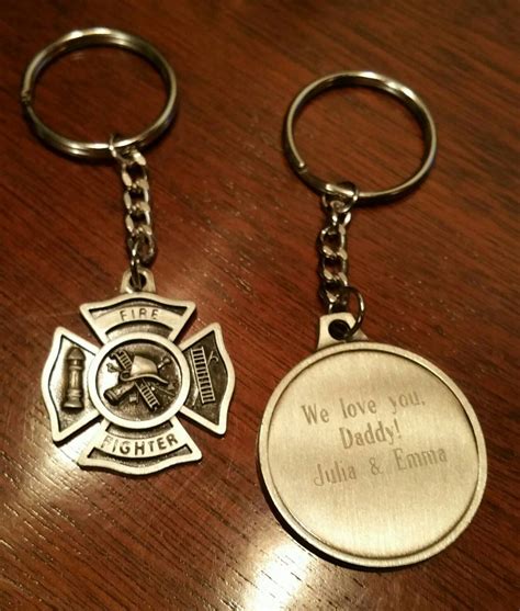Firefighter Key Chain Personalized Fireman Keychain Etsy