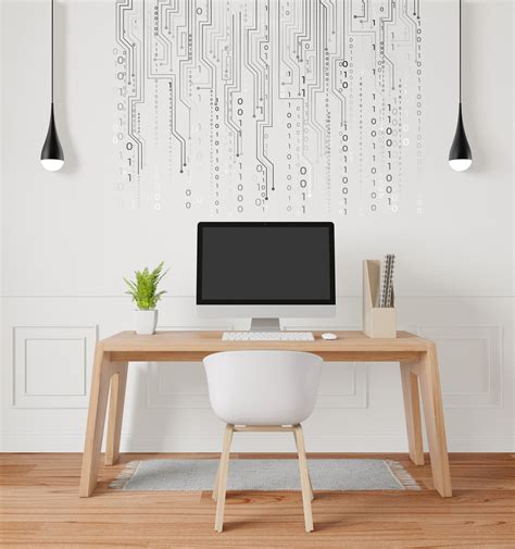 Circuit Board Binary Code Wall Decal Technology Vinyl Wall Etsy