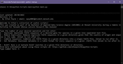 github ethan payne biopython scripts