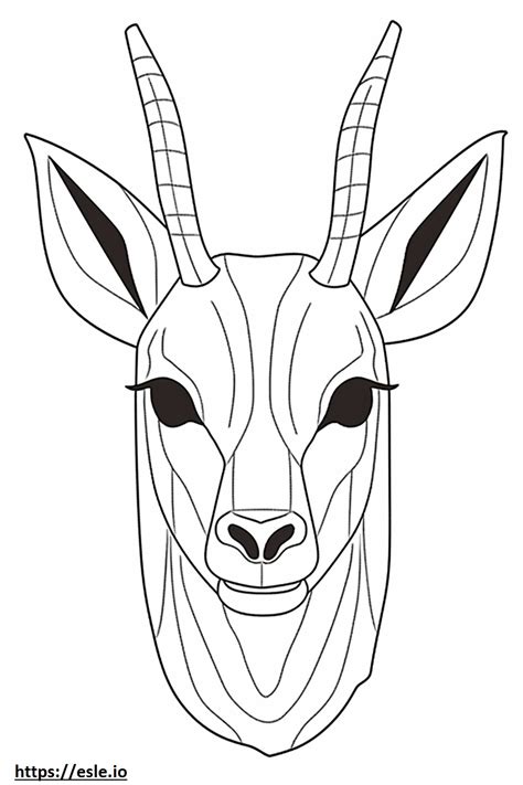 Oribi Face Coloring Page