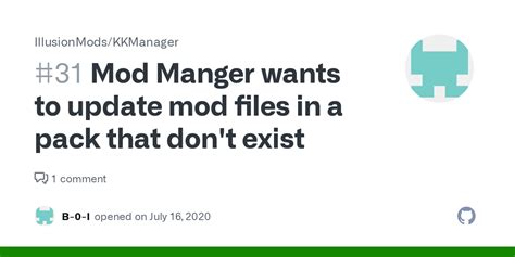 Mod Manger Wants To Update Mod Files In A Pack That Don T Exist Issue IllusionMods