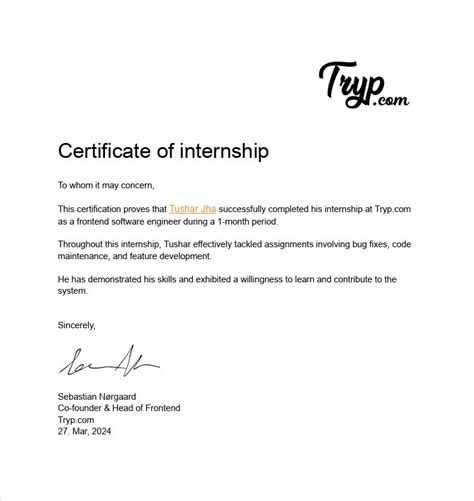 Tushar Jha On Linkedin Internshipexperience Frontenddevelopment Typescript