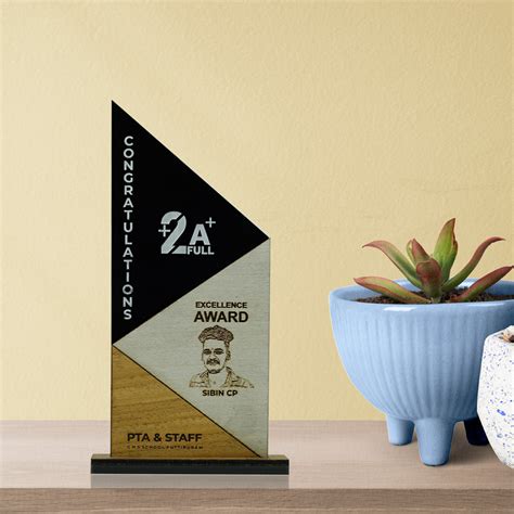 Wood Engraved Acrylic Mementoaward Picloon