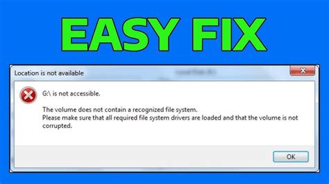 Quick Fix The Volume Does Not Contain A Recognized File