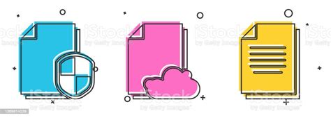 문서 보호 개념 클라우드 저장소 텍스트 문서 및 문서 아이콘을 설정합니다 벡터 건강 검진에 대한 스톡 벡터 아트 및 기타 이미지 건강 검진 건강관리와 의술 네트워크
