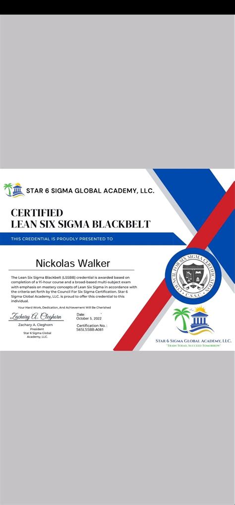 Nickolas Walker On Linkedin Star6sigmaglobalacademy