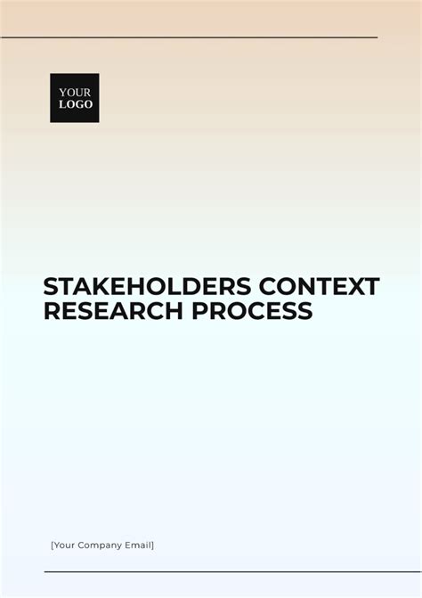 Free Stakeholders Context Research Process Template To Edit Online