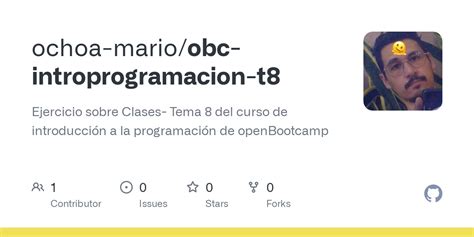 GitHub Ochoa Mario Obc Introprogramacion T Ejercicio Sobre Clases Tema Del Curso De