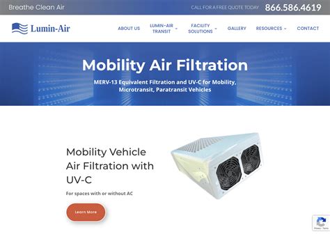 Mobility Air Filtration Lumin Air