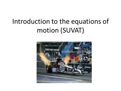 Suvat Motion Equations Masterclass Teaching Resources