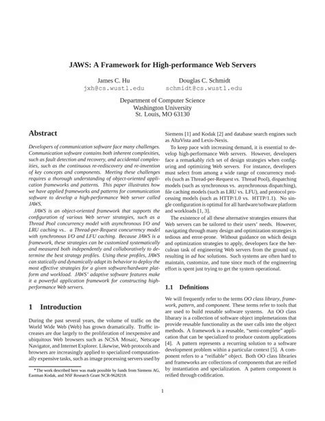 pdf jaws a framework for high performance web serversschmidt pdf