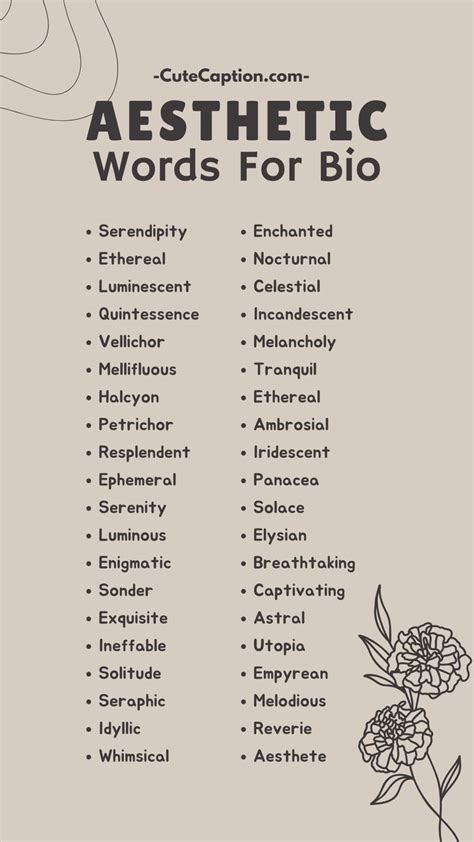 70 Aesthetic Words For Bio Instagram Cutecaption Frases Bonitas