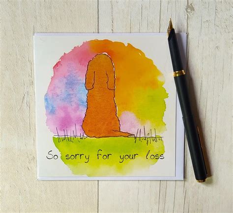 Cocker Spaniel Bereavement Card Cocker Spaniel Loss Card Printed Card