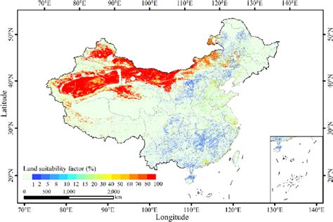 Spatial Distribution Of Land Suitability For Solar Pv Generation Across Download Scientific