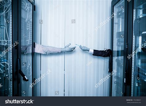 Server Room Data Center Network Engineer Stock Photo Edit Now