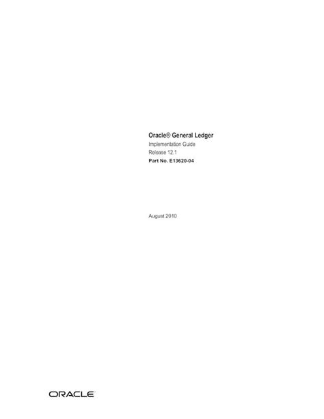 pdf oracle® general ledger · 2020 01 06 · vii send us your comments