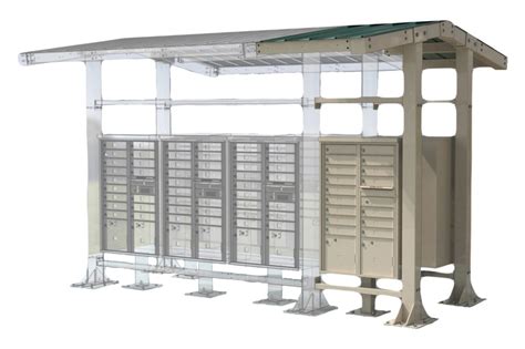 Outdoor Cbu Mailbox Shelter For Two Additional Cbu Mailbox Units Back To Back Style