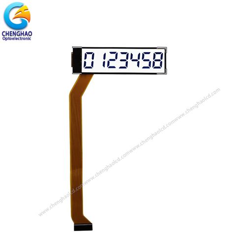 Custom 7 Digit Segment Lcd Display Va Negative Monochrome Lcd Display