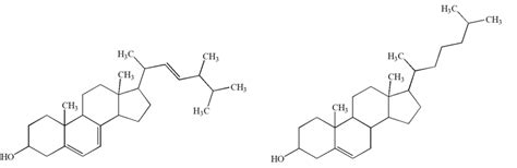 Chemical Structure For Ergosterol And Cholesterol Download