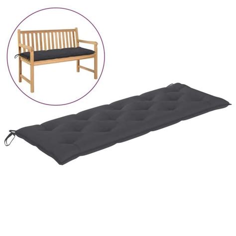 Shopuniversel Coussin De Banc De Jardin Anthracite 150x50x7 Cm Tissu 116114 Cdiscount Jardin