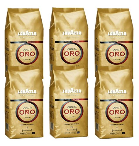이탈리아 라바짜 퀄리타 오로 원두커피 부드러운 에스프레소 볶은 커피콩 500g 6개 세트 티몬
