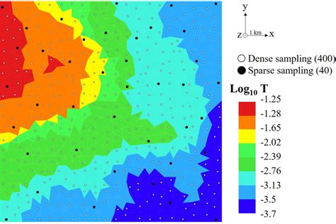 Transmissivity Map Of The Aquifer And Location Of The Wells For Sparse
