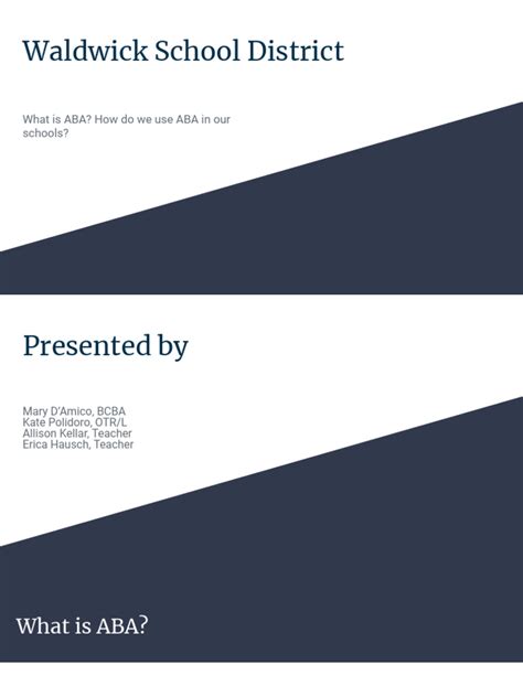 Aba Presentation Pdf Occupational Therapy Learning