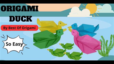 How To Make Paper Of Duck Tutorial Origami Duck Easy Paper