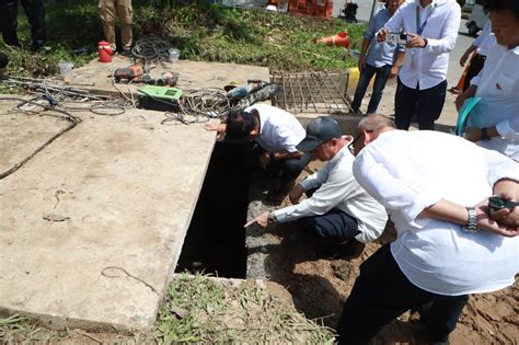 ឯកឧត្តម គួច ចំរើន និងឯកឧត្តម លូ គឹមឈន់ ចុះពិនិត្យប្រព័ន្ធលូរំដោះទឹកភ្លៀង