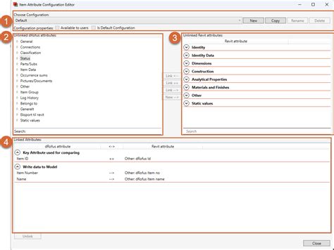 attribute configuration editor interface