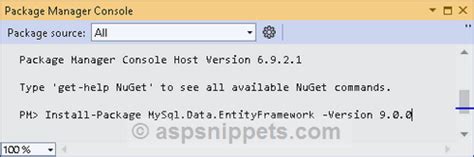 Install Mysqldataentityframework Nuget Package