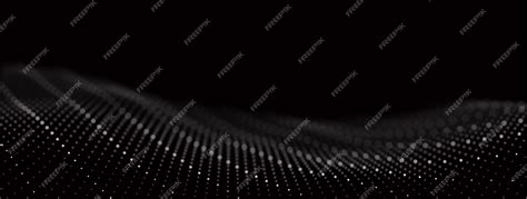 Premium Vector Dynamic White Particle Wave Abstract Sound Visualization Mesh Landscape Or Grid