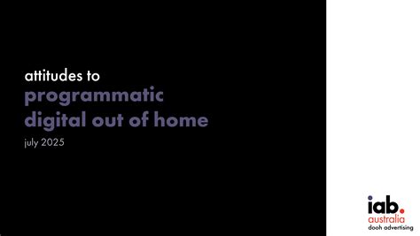 Attitudes To Programmatic Dooh Report 2025 Iab Australia