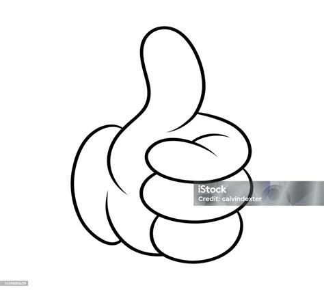 Thumbs Up Cartoon Drawing Stock Illustration Download Image Now