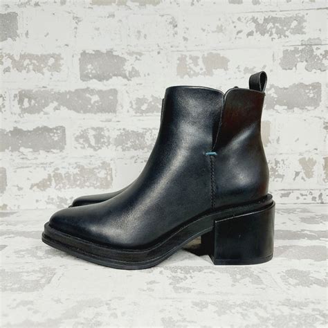 Franco Sarto Shoes New Franco Sarto Dalden Black Leather Ankle