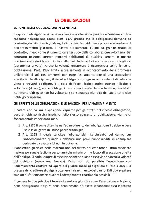 Iv Libro Codice Civile Le Obbligazioni Docsity