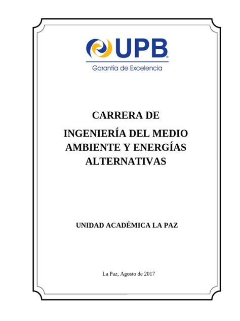 Proyecto Imae 2018 La Paz Pdf