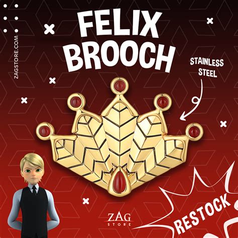 Miraculous Peacock Felix Camouflage Brooch Zag Store