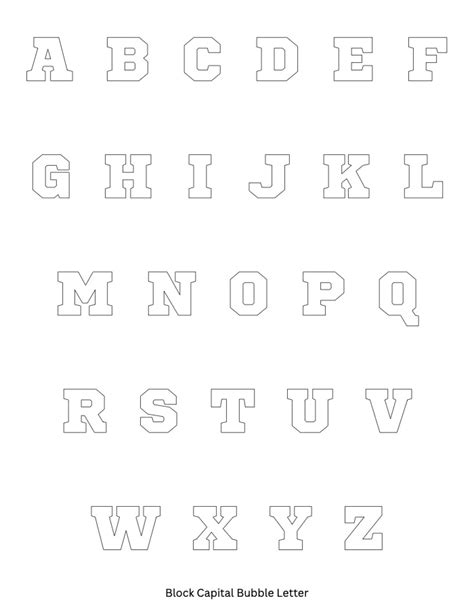 Bubble Letter Alphabet 19 Font Styles All Free