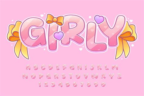 Decorative Editable Girly Text Effect Vector Design 21743261 Vector Art At Vecteezy