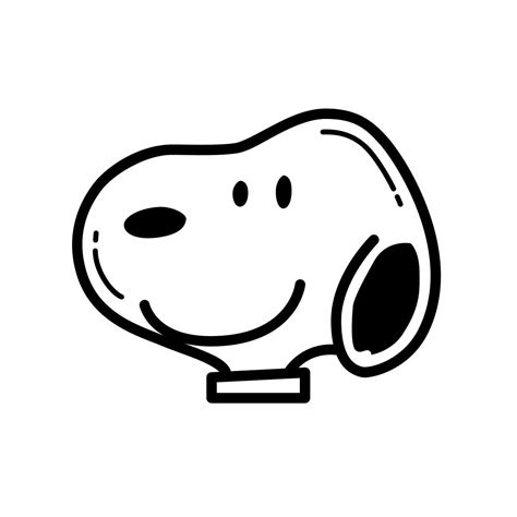 Snoopy Outline Svg