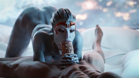 Rule 34 3d Alien Girl Asari Blowjob Blue Skin Ceeeeekc Cum In Mouth