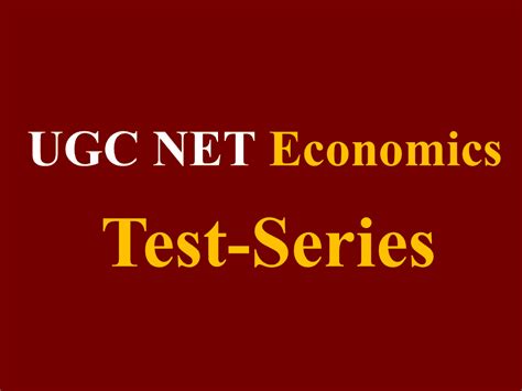 Ugc Net Jrf Economics Test Series