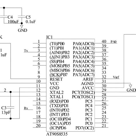 Circuit Schematic Of The Microcontroller Module Download Scientific Diagram