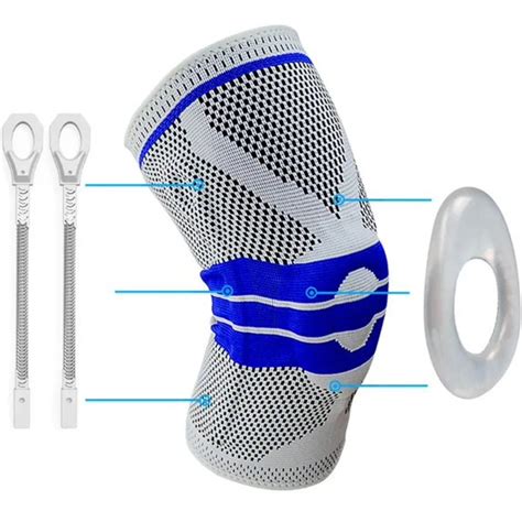 Knee Brace Silicone Sleeve Knee Pads Arthritis Knee Protector For